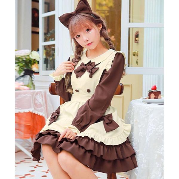 『タイムセール実施中』※このアイテムは返品・交換対象外商品です。ZOZO問い合わせ番号:70126720ショップ:OSYAREVO，オシャレボブランド:OSYAREVO，オシャレボ商品名:コスプレ ビックリボン ティアードフリルメイド レデ...