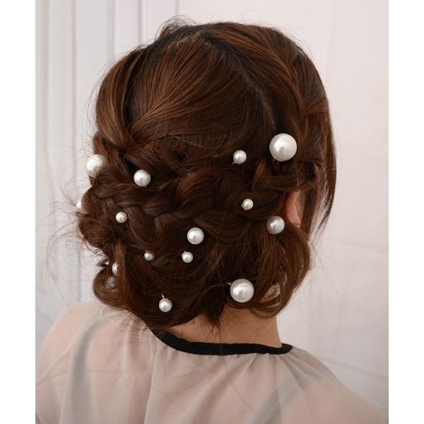 ZOZO問い合わせ番号:70152929ショップ:VIBGYOR，ヴィブジョーブランド:VIBGYOR Women，ヴィブジョー　ウィメン商品名:【float】パール ヘアピン Uピン【18本セット/ドレス/結婚式/成人式/着物/浴衣】カテ...