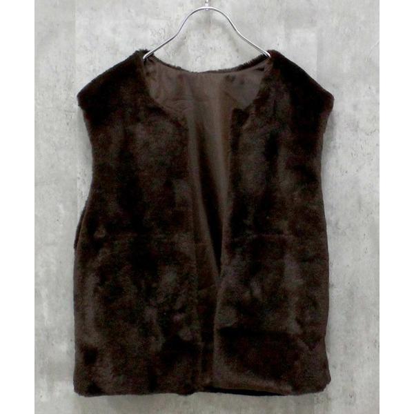 『タイムセール実施中』ZOZO問い合わせ番号:70153312ショップ:THE CASUAL，カジュアルブランド:THE CASUAL，カジュアル商品名:フェイクファーベストカテゴリ:トップス>ベストブランド品番:242-10素材:ポ...