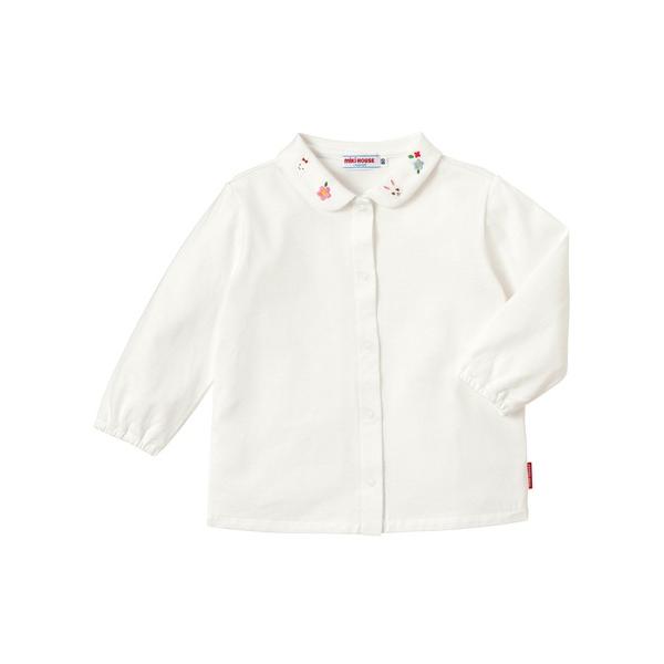 ZOZO問い合わせ番号:70186468ショップ:MIKI HOUSE，ミキハウスブランド:MIKI HOUSE，ミキハウス商品名:うさこ襟刺繍長袖ブラウスカテゴリ:トップス>シャツ/ブラウスブランド品番:10-5407-490素材:...