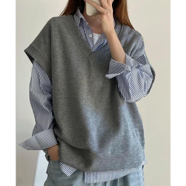 『セール実施中』ZOZO問い合わせ番号:70510237ショップ:Coo+i，クーイブランド:Coo+i，クーイ商品名:Vネックスウェットベストカテゴリ:トップス>ベストブランド品番:b1012素材:コットン75%，ポリエステル25%...