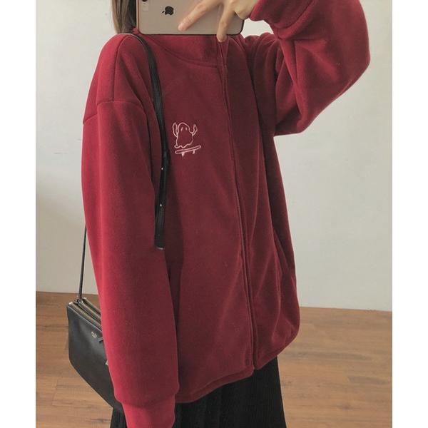 『セール実施中』ZOZO問い合わせ番号:70511133ショップ:aimoha，アイモハブランド:aimoha，アイモハ商品名:ユニセックスキャラクター刺繍ボアジャケットカテゴリ:ジャケット/アウター>ブルゾンブランド品番:lkfLK...