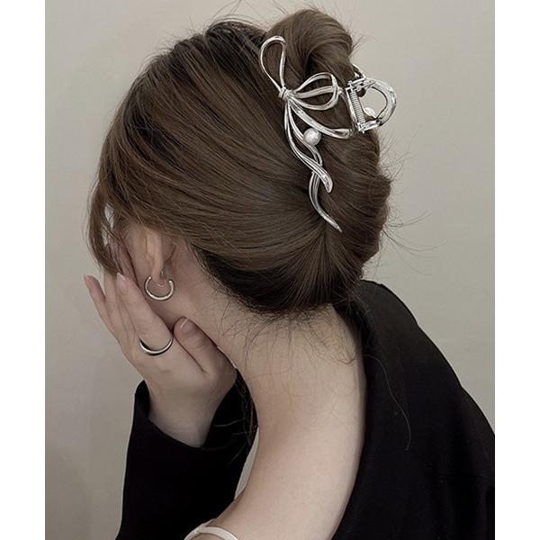 『セール実施中』ZOZO問い合わせ番号:70512903ショップ:VIBGYOR，ヴィブジョーブランド:VIBGYOR Women，ヴィブジョー　ウィメン商品名:【float】リボン パール ヘアクリップ バンスクリップカテゴリ:ヘアアクセ...