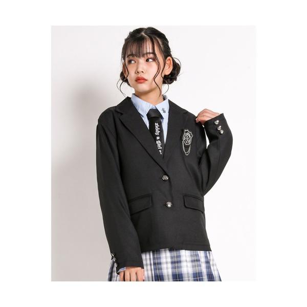 『セール実施中』ZOZO問い合わせ番号:70615080ショップ:BEBE ONLINE STORE，ベベ オンラインストアブランド:ZIDDY，ジディ商品名:【 ニコ☆プチ 掲載 】チェーン ワッペン 付き テーラード ジャケット (13...
