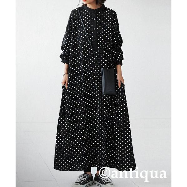 ZOZO問い合わせ番号:70680221ショップ:antiqua，アンティカブランド:antiqua，アンティカ商品名:ドット柄ワンピースカテゴリ:ワンピース/ドレス>ワンピースブランド品番:PK-00895素材:表地：ポリエステル1...