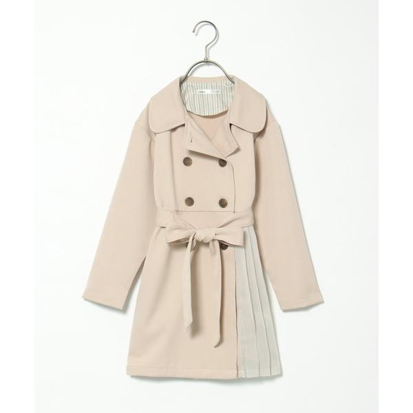 『タイムセール実施中』ZOZO問い合わせ番号:70813893ショップ:ikka LOUNGE，イッカラウンジブランド:ikka，イッカ商品名:サイドプリーツゆるトレンチコート（120~160cm）カテゴリ:ジャケット/アウター>トレ...