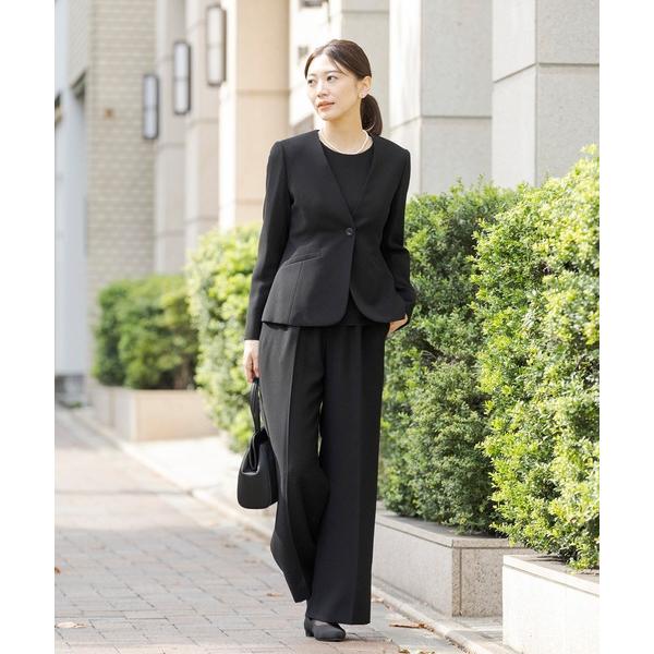 『セール実施中』ZOZO問い合わせ番号:70910283ショップ:CARETTE，カレットブランド:CARETTE，カレット商品名:ジャケット×袖プリーツブラウス×ワイドパンツ３点セット【喪服・礼服】【卒業式・入学式】カテゴリ:フォーマルス...