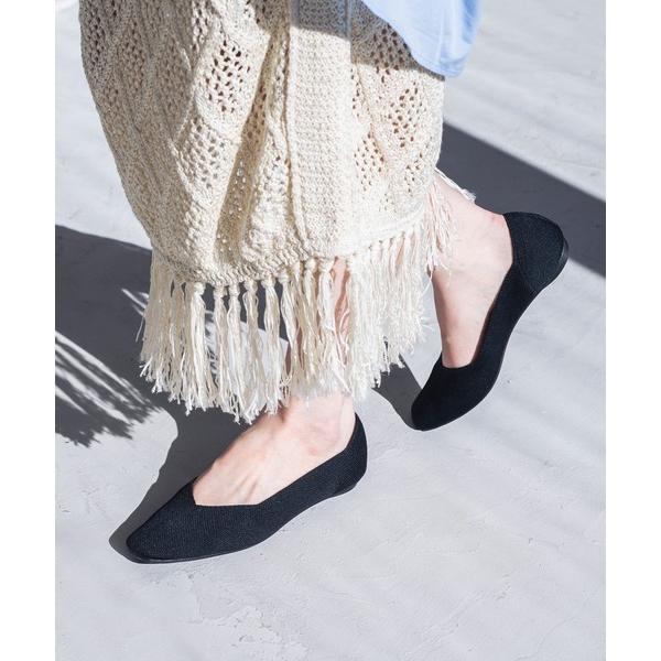 『セール実施中』ZOZO問い合わせ番号:70973682ショップ:EVOL，イーボルブランド:EVOL，イーボル商品名:軽量で柔らかい【EVOL】Vカットニットスクエアフラットパンプス IU5044カテゴリ:シューズ>パンプスブランド...