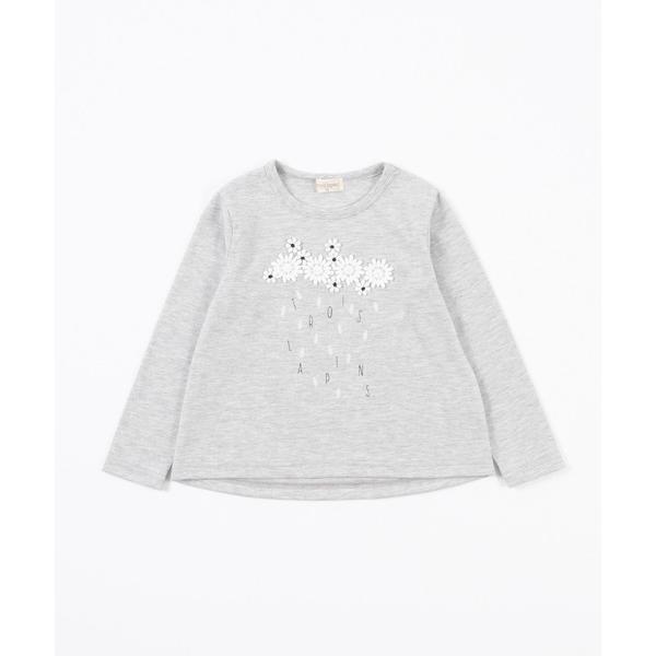 『セール実施中』ZOZO問い合わせ番号:71071341ショップ:KP，ケーピーブランド:trois lapins kp，トロワラパンケーピー商品名:フラワーモチーフ 長袖Tシャツ(100〜160)カテゴリ:トップス>Tシャツ/カット...
