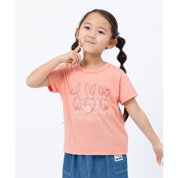 『セール実施中』ZOZO問い合わせ番号:71071354ショップ:KP，ケーピーブランド:trois lapins kp，トロワラパンケーピー商品名:うさぎ刺しゅう半袖Tシャツ(100〜130)カテゴリ:トップス>Tシャツ/カットソー...