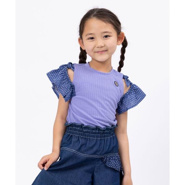 『セール実施中』ZOZO問い合わせ番号:71071369ショップ:KP，ケーピーブランド:trois lapins kp，トロワラパンケーピー商品名:肩開きデザイントップス(110〜160cm)カテゴリ:トップス>Tシャツ/カットソー...
