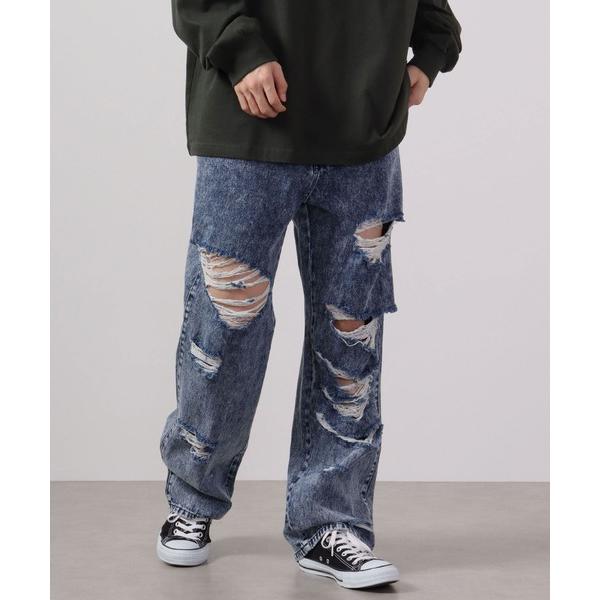 『タイムセール実施中』ZOZO問い合わせ番号:71072772ショップ:FUNALIVE，ファンアライブブランド:FUNALIVE，ファンアライブ商品名:MARENGO ダメージデニムワイドパンツカテゴリ:パンツ>デニムパンツブランド...