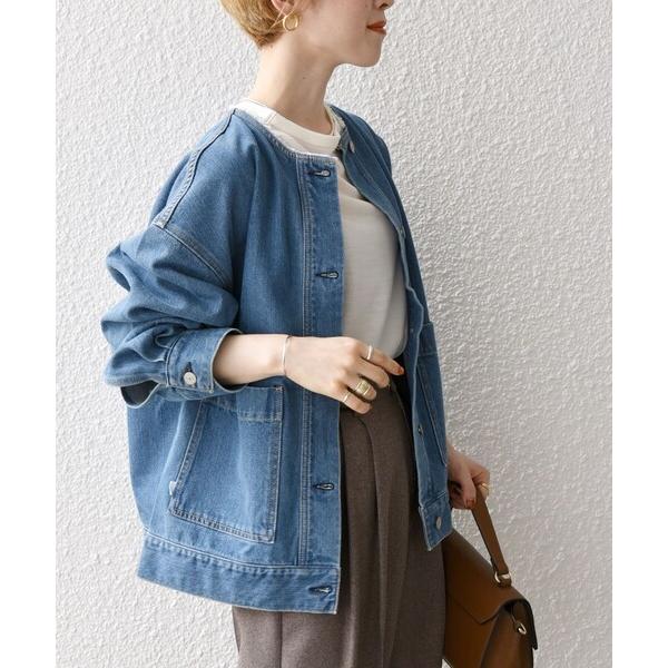 ZOZO問い合わせ番号:71178169ショップ:SHIPS for women，シップス フォー ウィメンブランド:SHIPS any，シップス エニィ，SHIPS，シップス商品名:SHIPS any: ノーカラー デニム ブルゾン［SH...