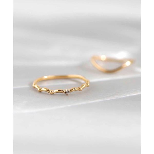 ZOZO問い合わせ番号:71312701ショップ:ANEMONE，アネモネブランド:ANEMONE，アネモネ商品名:【ギフトボックス付】一粒ダイヤウェーブリング[K10]カテゴリ:アクセサリー>リングブランド品番:GG040005R素...