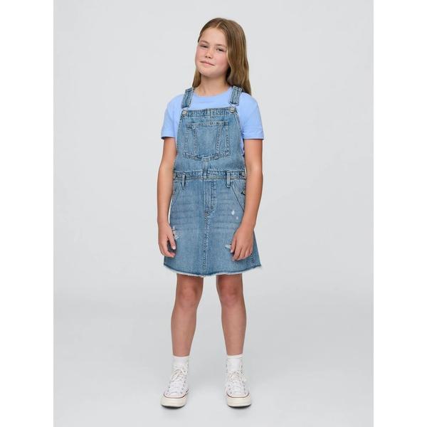 『タイムセール実施中』ZOZO問い合わせ番号:71415659ショップ:GAP，ギャップブランド:GAP，ギャップ商品名:ウォッシュウェル デニムスカートオーバーオール (キッズ)カテゴリ:ワンピース/ドレス>ジャンパースカートブラン...