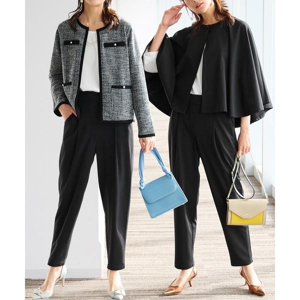 『タイムセール実施中』ZOZO問い合わせ番号:71581382ショップ:RANAN，ラナンブランド:RANAN，ラナン商品名:【４点セット】ツイードJK＆ポンチョ＆ブラウス＆テーパードパンツセットスーツカテゴリ:フォーマルスーツ/小物&gt...