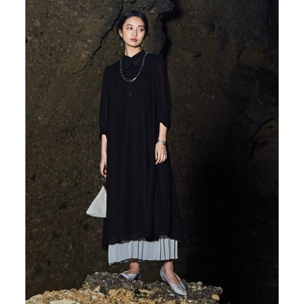 ZOZO問い合わせ番号:71749075ショップ:nissen，ニッセンブランド:Callarus Black Formal，カラルスブラックフォーマル商品名:喪服・礼服｜日本製生地｜洗える｜防しわ（イージーケア）｜フロントレース｜ワンピー...