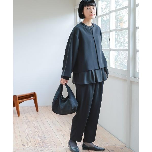 『タイムセール実施中』ZOZO問い合わせ番号:71905563ショップ:nissen，ニッセンブランド:Neina，ネイナ商品名:【喪服・礼服】日本製生地使用洗える防しわナチュラルレイヤード3点セットスーツ（ノーカラージャケット＋ロング丈ブ...