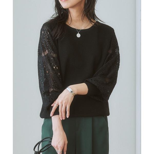 『タイムセール実施中』ZOZO問い合わせ番号:71905673ショップ:nissen，ニッセンブランド:nissen，ニッセン商品名:【ふんわりモチモチ素材】レース袖ニットカテゴリ:トップス>ニット/セーターブランド品番:AFG042...