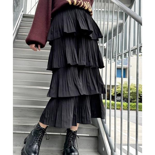 『タイムセール実施中』ZOZO問い合わせ番号:71906106ショップ:SpRay，スプレイブランド:SpRay，スプレイ商品名:プリーツティアードフリルロングスカートカテゴリ:スカート>スカートブランド品番:023040192354...