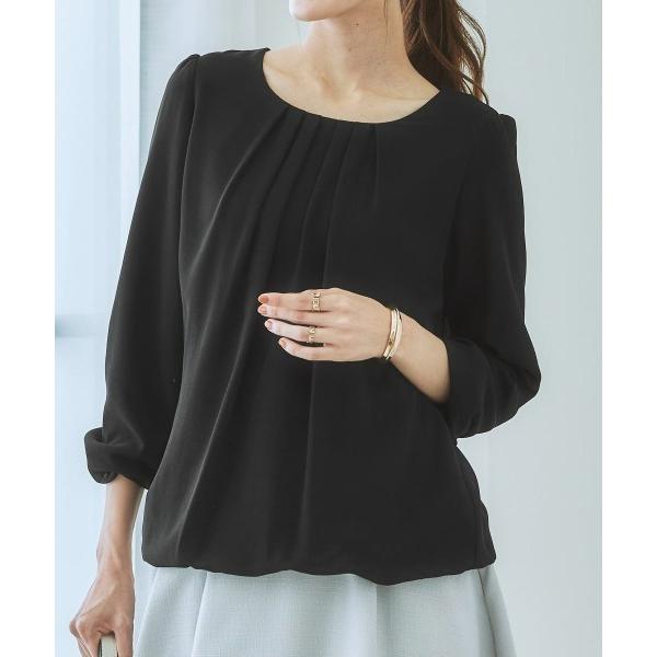 ZOZO問い合わせ番号:71906467ショップ:nissen，ニッセンブランド:7days Life Styling，セブンデイズライフスタイリング商品名:【カットソー裏地付】シフォン前タック９分袖ブラウスカテゴリ:トップス>シャツ...