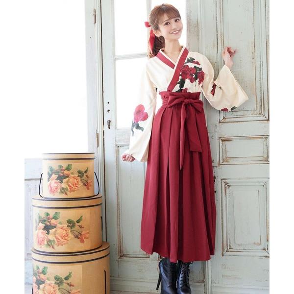 『タイムセール実施中』※このアイテムは返品・交換対象外商品です。ZOZO問い合わせ番号:71971042ショップ:Retica，レティカブランド:Tika，ティカ商品名:コスプレ かわいい 袴 和装 レトロ フラワーデザイン ロング 3点セ...