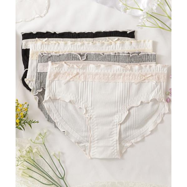 ※このアイテムは返品・交換対象外商品です。ZOZO問い合わせ番号:72155624ショップ:Lace Ladies，レースレディースブランド:Lace Ladies，レースレディース商品名:4枚セット メロウフリルショーツカテゴリ:アンダー...