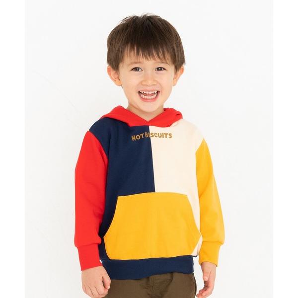 『セール実施中』ZOZO問い合わせ番号:72225972ショップ:MIKI HOUSE HOT BISCUITS，ミキハウスホットビスケッツブランド:HOT BISCUITS，ホットビスケッツ商品名:マルチカラー配色切り替え ロゴパーカーカ...