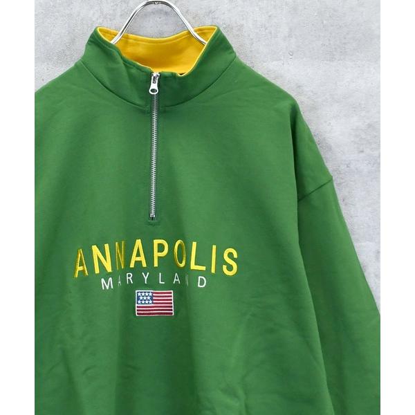 『タイムセール実施中』ZOZO問い合わせ番号:72391044ショップ:Ritzy，リッツィーブランド:Ritzy，リッツィー商品名:ミニ裏毛 ハーフZIPスウェット(ANNAPOLIS) レディース メンズカテゴリ:トップス>スウェ...