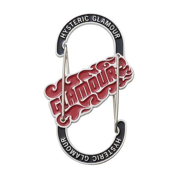 ZOZO問い合わせ番号:72460880ショップ:HYSTERIC GLAMOUR，ヒステリックグラマーブランド:HYSTERIC GLAMOUR，ヒステリックグラマー商品名:FLAME LOGO カラビナキーホルダーカテゴリ:財布/小物&...