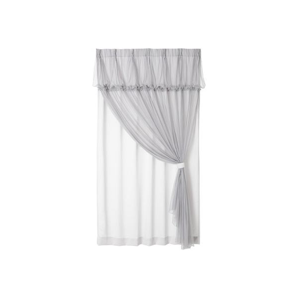 ZOZO問い合わせ番号:72494602ショップ:Francfranc，フランフランブランド:Francfranc，フランフラン商品名:チュールバルーン ダブルカーテン H2000×W1000 ライトグレー（レース＆ドレープ/既製）カテゴリ...