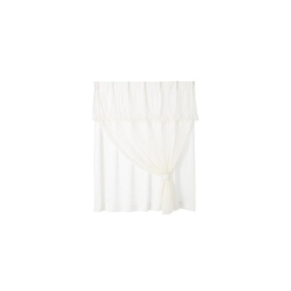 ZOZO問い合わせ番号:72494603ショップ:Francfranc，フランフランブランド:Francfranc，フランフラン商品名:チュールバルーン ダブルカーテン H1350×W1000 アイボリー（レース＆ドレープ/既製）カテゴリ:...