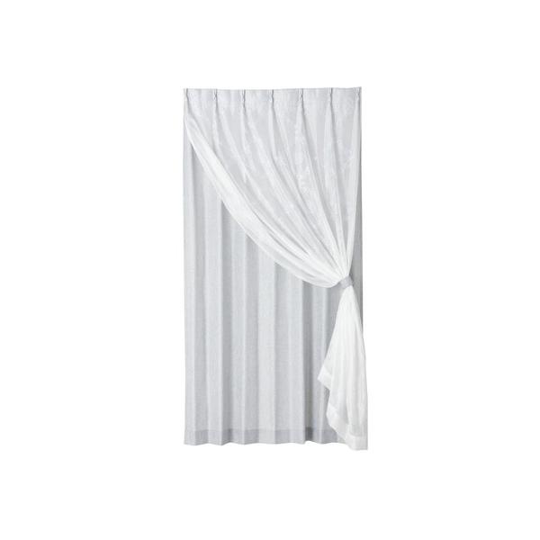 ZOZO問い合わせ番号:72494608ショップ:Francfranc，フランフランブランド:Francfranc，フランフラン商品名:ラメ×リマニフィ ダブルカーテン H2000×W1000 グレー（レース＆ドレープ/既製）カテゴリ:イン...