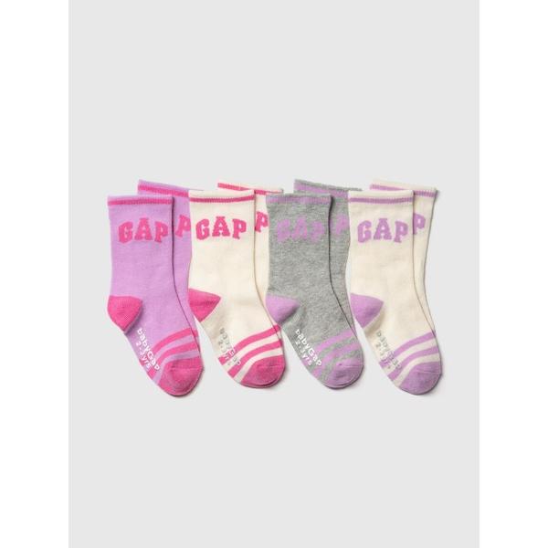 ※このアイテムは返品・交換対象外商品です。ZOZO問い合わせ番号:72663897ショップ:GAP，ギャップブランド:GAP，ギャップ商品名:GAPロゴ クルーソックス 4足セット (幼児)カテゴリ:レッグウェア>ソックス/靴下ブラン...