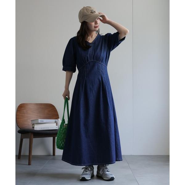 『セール実施中』ZOZO問い合わせ番号:72664943ショップ:Bonjour Sagan，ボンジュールサガンブランド:ap retro，アプレトロ，Bonjour Sagan，ボンジュールサガン商品名:ウエストタックデニムワンピースカテ...