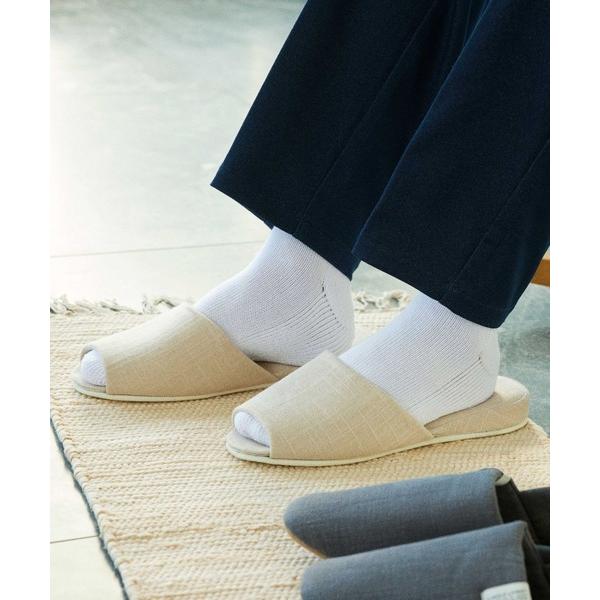 『セール実施中』ZOZO問い合わせ番号:72701695ショップ:LAKOLE，ラコレブランド:LAKOLE，ラコレ商品名:リネン混オープントゥスリッパ / 186701カテゴリ:インテリア>ルームシューズ/スリッパブランド品番:18...