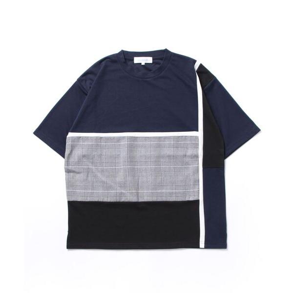 『タイムセール実施中』ZOZO問い合わせ番号:72751948ショップ:STYLEBLOCK，スタイルブロックブランド:STYLEBLOCK，スタイルブロック商品名:ダブルフェイスポンチブロック切替Tシャツカテゴリ:トップス>Tシャツ...