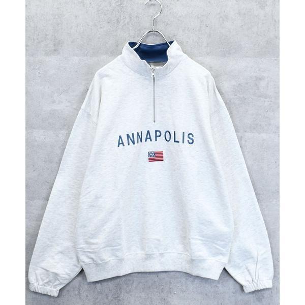 『タイムセール実施中』ZOZO問い合わせ番号:72763601ショップ:Anytime Songs，エニータイムソングスブランド:Anytime Songs，エニータイムソングス商品名:ミニ裏毛 ハーフZIPスウェット(ANNAPOLIS)...