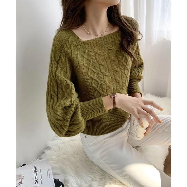 『セール実施中』ZOZO問い合わせ番号:72765320ショップ:SHUSHU，シュシュブランド:NinaetLina，ニナエリナ，SHUSHU，シュシュ商品名:スクエアネックケーブルニットカテゴリ:トップス>ニット/セーターブランド...