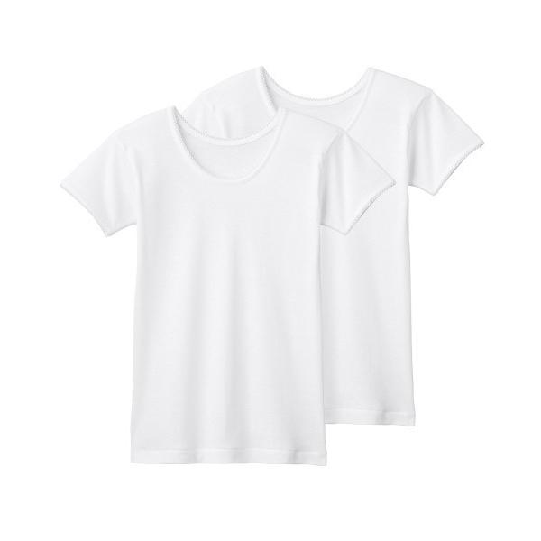 ※このアイテムは返品・交換対象外商品です。ZOZO問い合わせ番号:72798335ショップ:GUNZE，グンゼブランド:こどもグンゼ，コドモグンゼ商品名:こどもグンゼ 女の子 半袖シャツ 抗菌防臭 部屋干し対応 2枚組　本体綿100％カテゴ...
