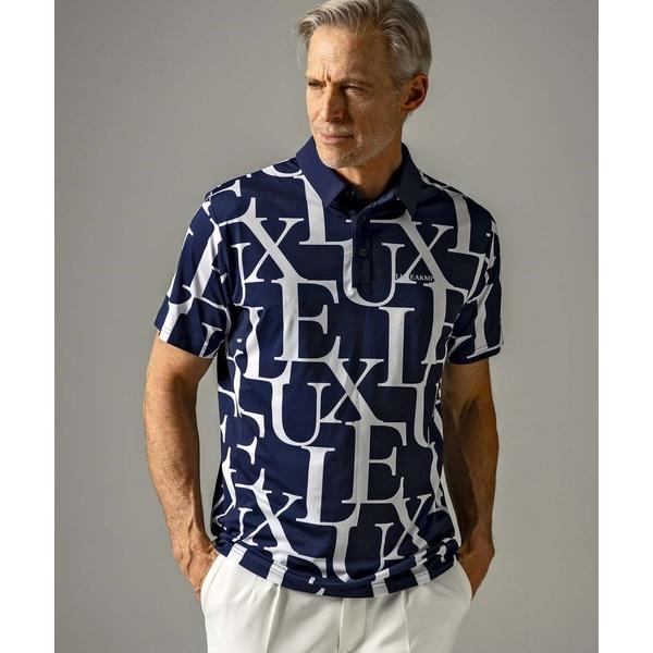 『セール実施中』ZOZO問い合わせ番号:72945282ショップ:SHIFFON，シフォンブランド:LUXEAKMPLUS，リュクスエイケイエムプラス商品名:LUXEAKMPLUS(リュクスエイケイエムプラス)ゴルフ 総柄ロゴ半袖ポロシャツ...