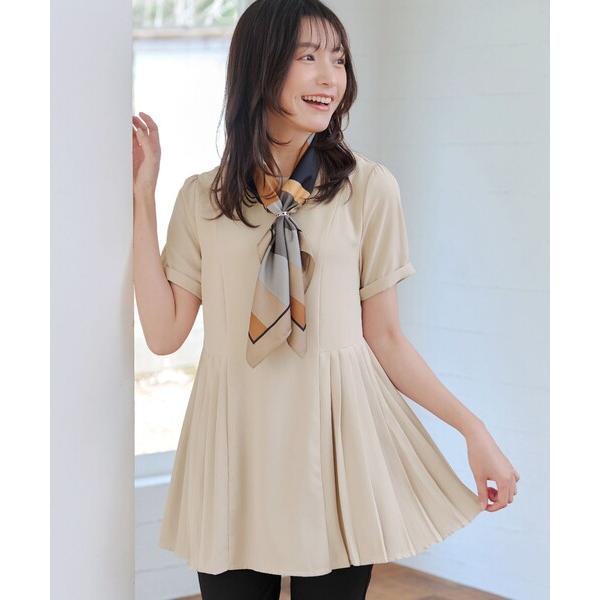 ZOZO問い合わせ番号:73018923ショップ:Tiaclasse，ティアクラッセブランド:Tiaclasse，ティアクラッセ商品名:【新色追加】サイドプリーツチュニックブラウスカテゴリ:トップス>シャツ/ブラウスブランド品番:ZZ...