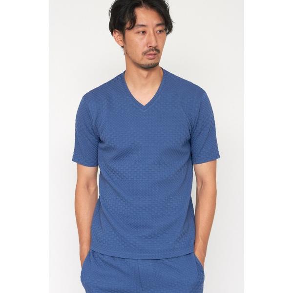 『セール実施中』ZOZO問い合わせ番号:73019328ショップ:TORNADO MART，トルネードマートブランド:HIGH STREET，ハイストリート商品名:HIGH STREET∴ジオメトリックボーダーVネック半袖Tシャツカテゴリ:...