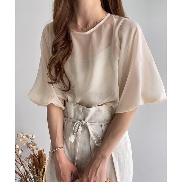 『タイムセール実施中』ZOZO問い合わせ番号:73186974ショップ:JUNOAH，ジュノアブランド:FILLOU，FILLOU，JUNOAH，ジュノア商品名:ハーフスリーブシアーブラウスカテゴリ:トップス>シャツ/ブラウスブランド...