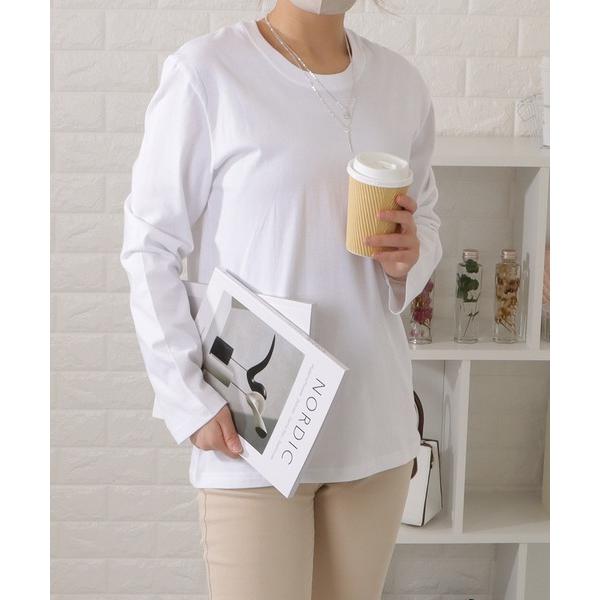 『タイムセール実施中』ZOZO問い合わせ番号:73187392ショップ:Lace Ladies，レースレディースブランド:DAYRA，デイラ商品名:綿 ラウンドネックロングTシャツカテゴリ:トップス>Tシャツ/カットソーブランド品番:...