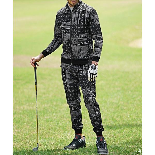 ZOZO問い合わせ番号:73221181ショップ:JOKER，ジョーカーブランド:DIVINER GOLF，ディバイナー ゴルフ，JOKER，ジョーカー商品名:【DIVINER GOLF】ゴルフ セットアップ メンズ ペイズリー柄 スタンド...