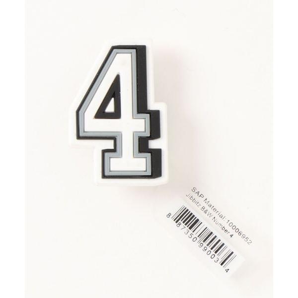 ZOZO問い合わせ番号:73380980ショップ:crocs，クロックスブランド:crocs，クロックス商品名:クロックス ナンバー 4 / crocs Jibbitz B＆W Number 4カテゴリ:シューズ>シューズアクセサリー...