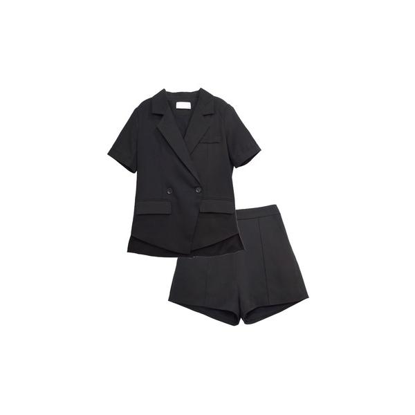 ZOZO問い合わせ番号:73414172ショップ:P L U M STORE，プラム ストアブランド:LA POMME jours，ラポミ・ジュール商品名:カジュアルジャケットショートパンツセットアップ/Causal Jacket With...