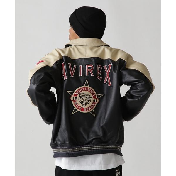 ZOZO問い合わせ番号:73451047ショップ:AVIREX，アヴィレックスブランド:AVIREX，アヴィレックス商品名:STADIUM JACKET WILD BEARS / スタジアム ジャケット ワイルド ベアーズ / AVIREX...