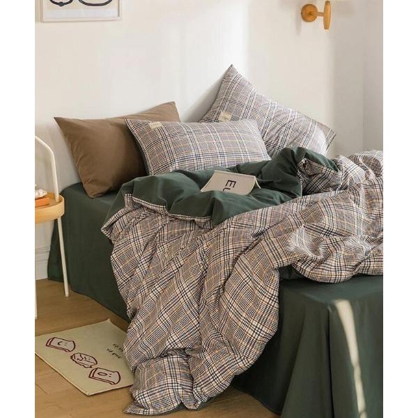 『セール実施中』ZOZO問い合わせ番号:73485241ショップ:RiNc，リンクブランド:ammy.，エイミードット商品名:【 ammy. / エイミードット 】 マルチ チェック柄 ベッドカバー 枕カバー 寝具 4点セット / シングル...